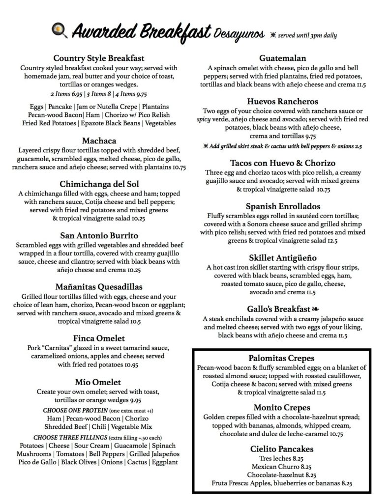 ANTIGUA REAL – MUKWONAGO: MENU – VIVA LATIN F D QUERID S AMIG S!